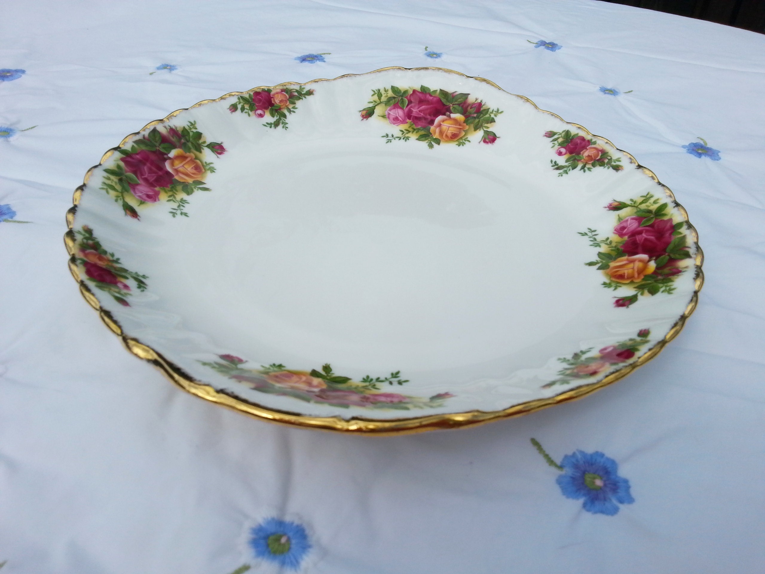 Royal Albert Old Country Roses Cake Plate Cheese Platter - Etsy Sweden