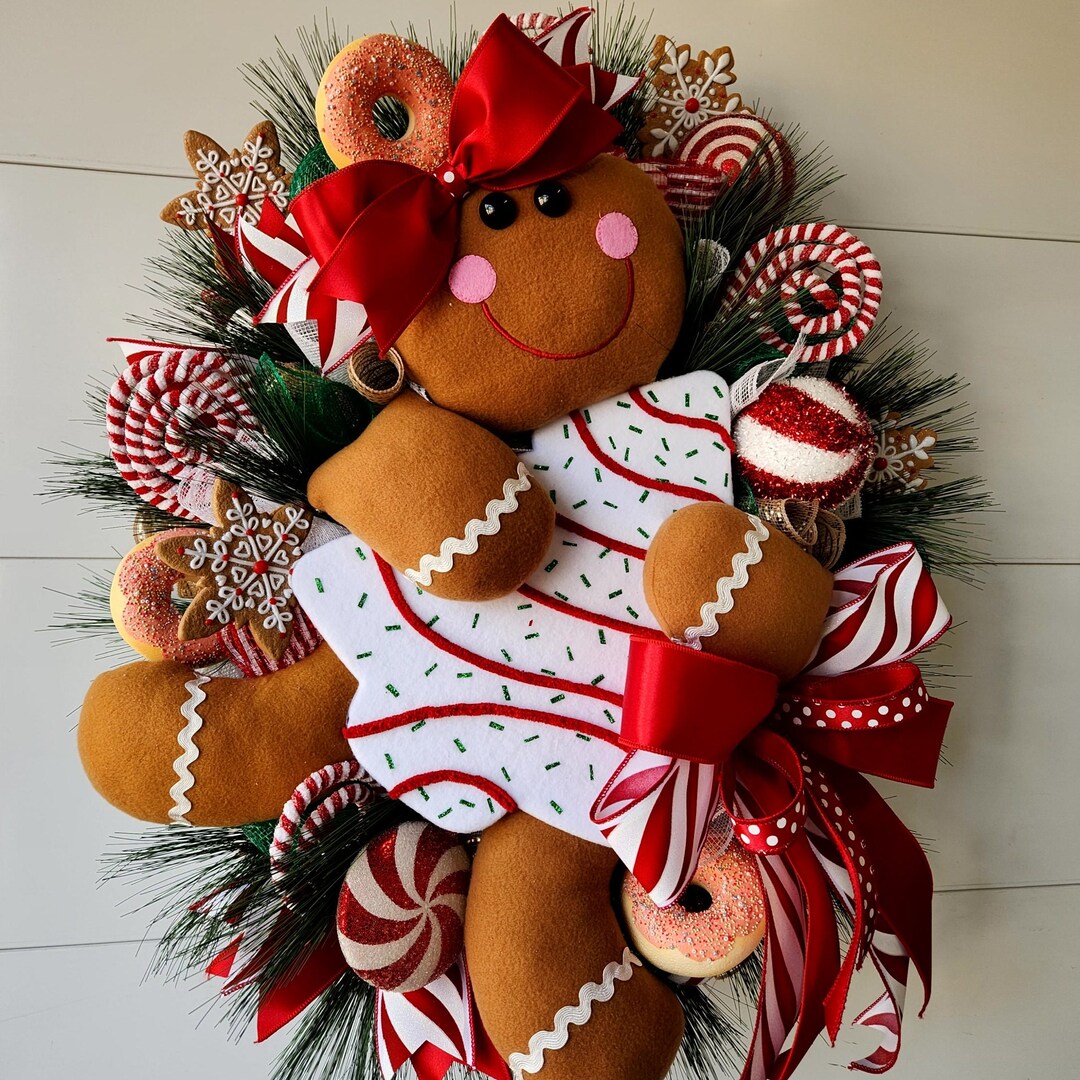 Gingerbread, Red and White, Christmas, Peppermint, Candy Cane ...