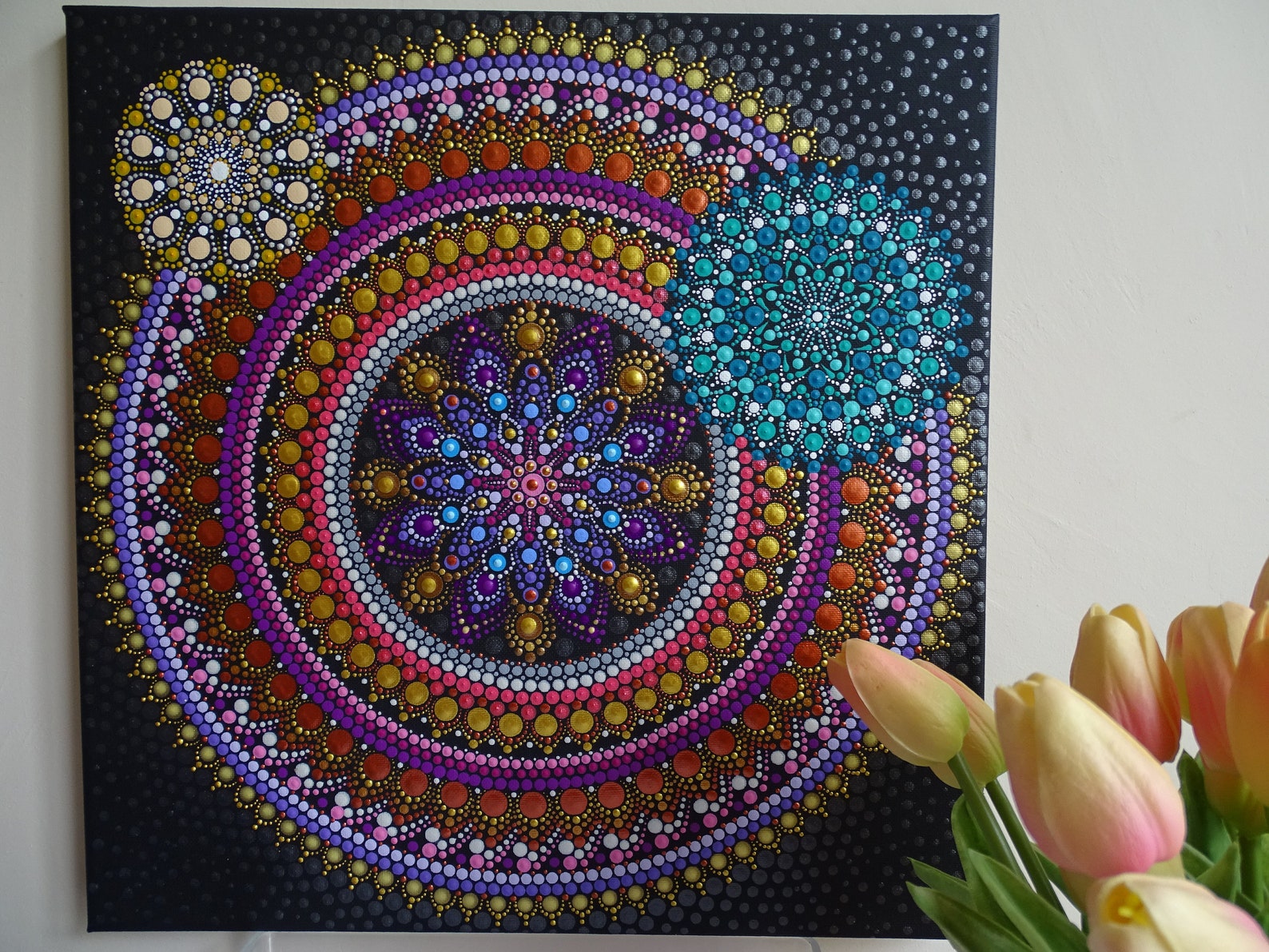 Dot Mandala joy Uplifting Wall Decor - Etsy