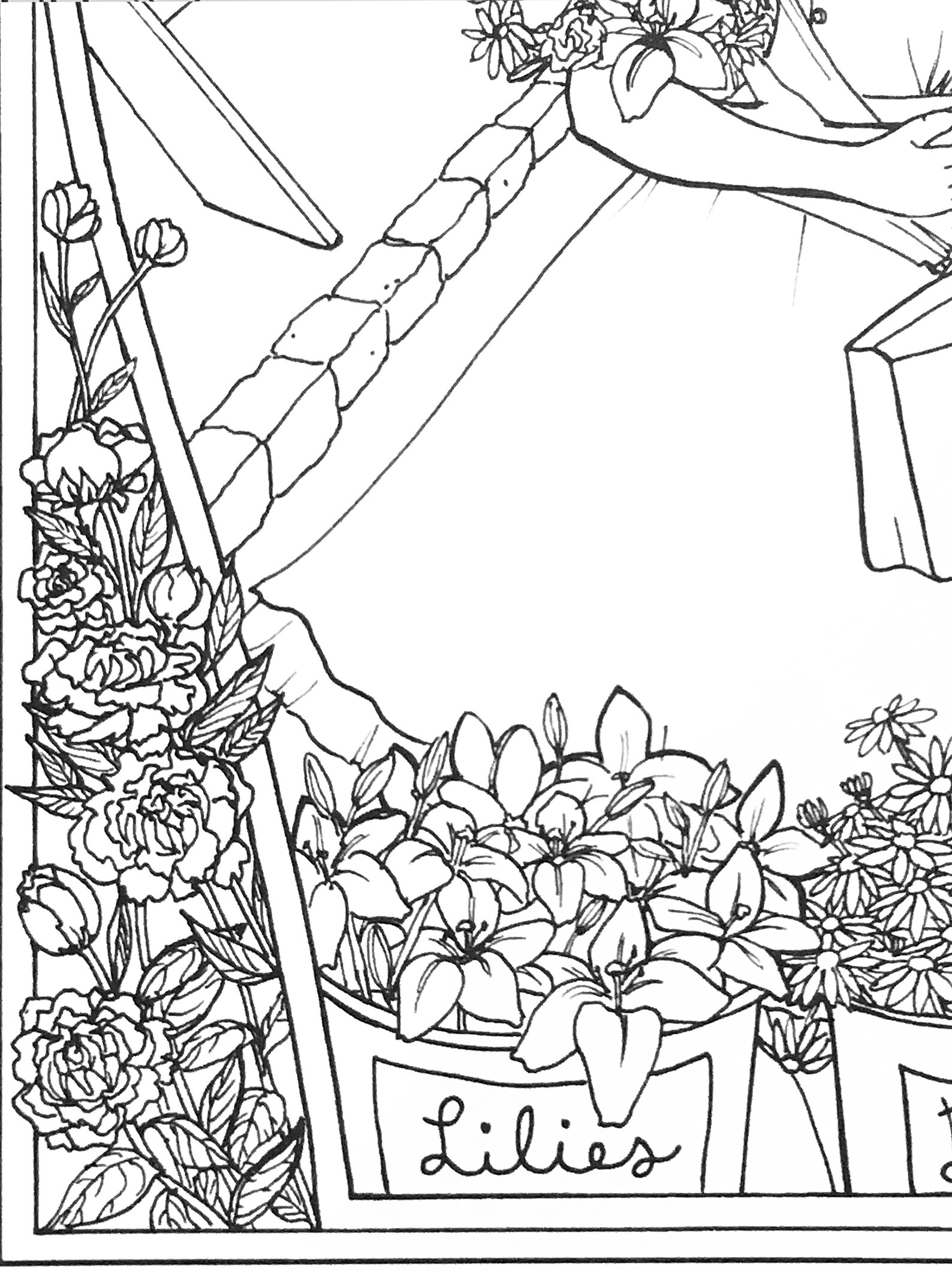 May Flowers Instant Download Coloring Page - Etsy