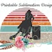 Printable Sublimation Design | Vintage Sunset Barrel Racer 2 | Png ...