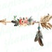 Printable Sublimation Design, Boho Arrow With Feathers, Png Images With ...