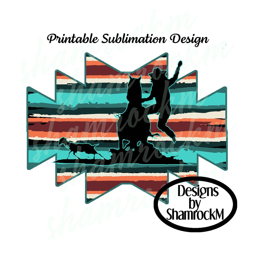 Printable Sublimation Design | Goat Tyer on Aztec Serape | Png Images ...