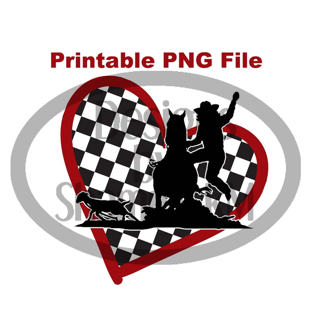 Printable PNG Design | Black & White Checkerboard Heart With Goat Tyer ...