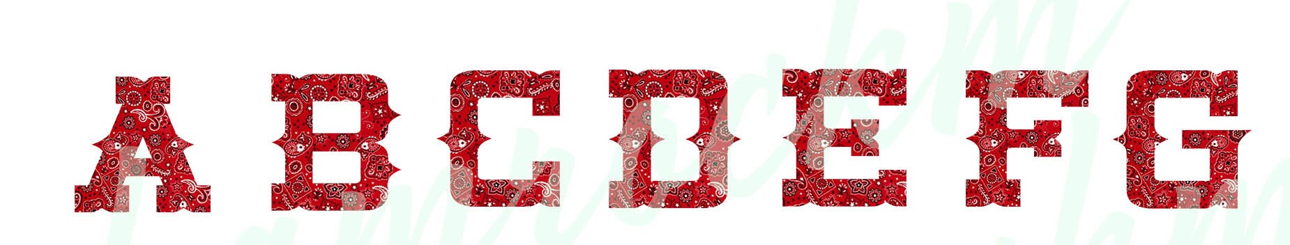 Cowboy Alphabet in Red Bandana, Png Images With Transparent Background ...