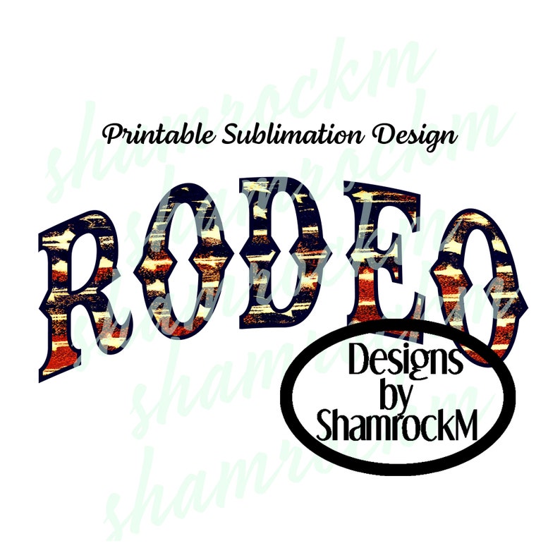Printable Sublimation Design | Rodeo Arched | Patriotic Red White and ...