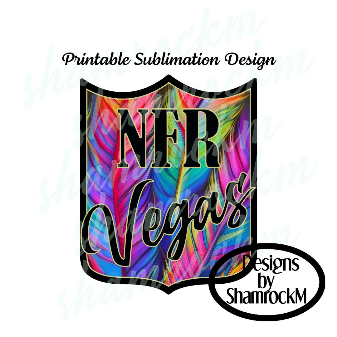 Printable Sublimation Design | Back Number | NFR Vegas | Feathers | Png ...