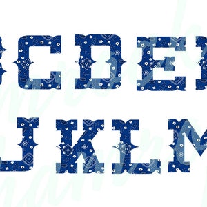 Cowboy Alphabet in Blue Bandana, Png Images With Transparent Background ...