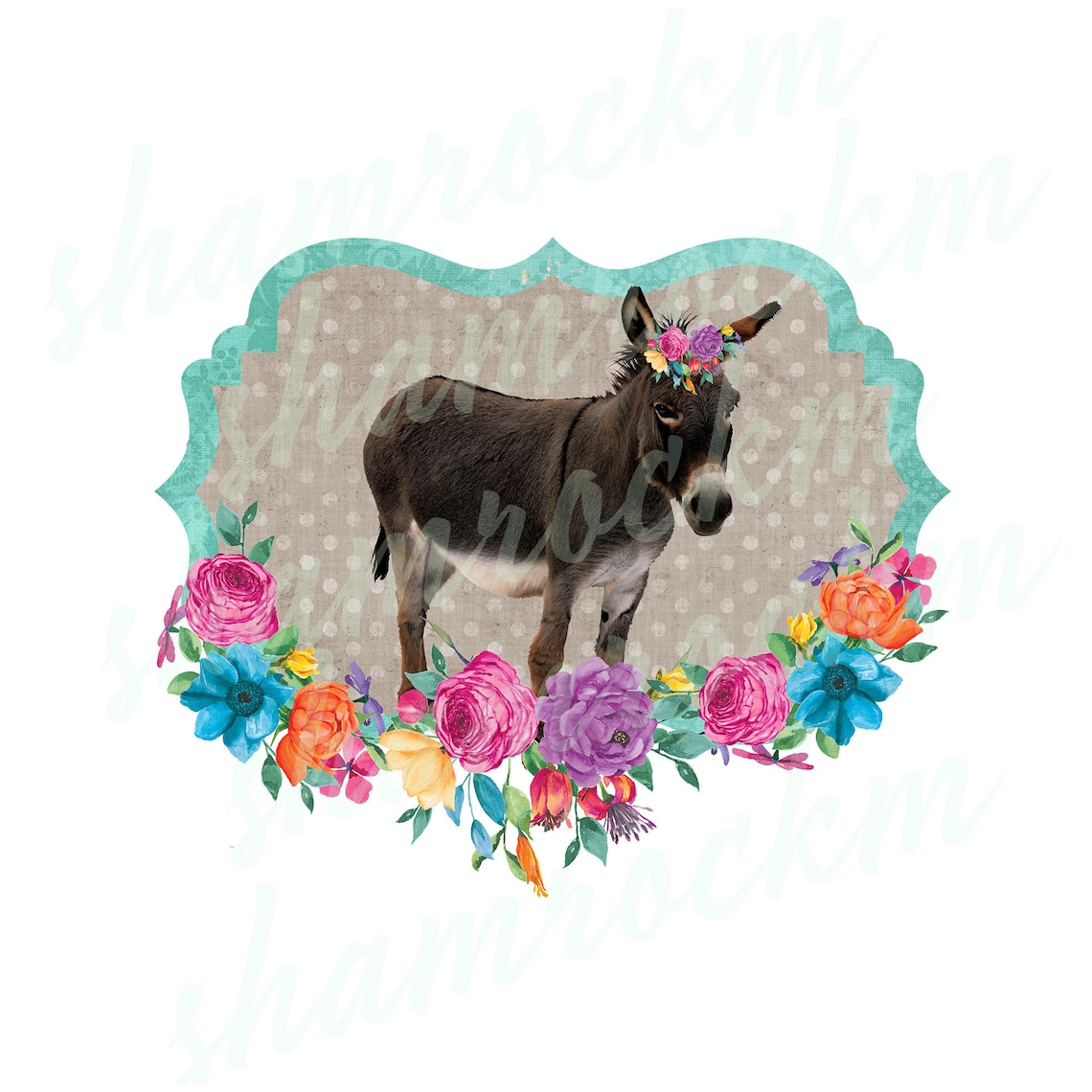 Fiesta Floral Donkey, Png Images With Transparent Background, High ...