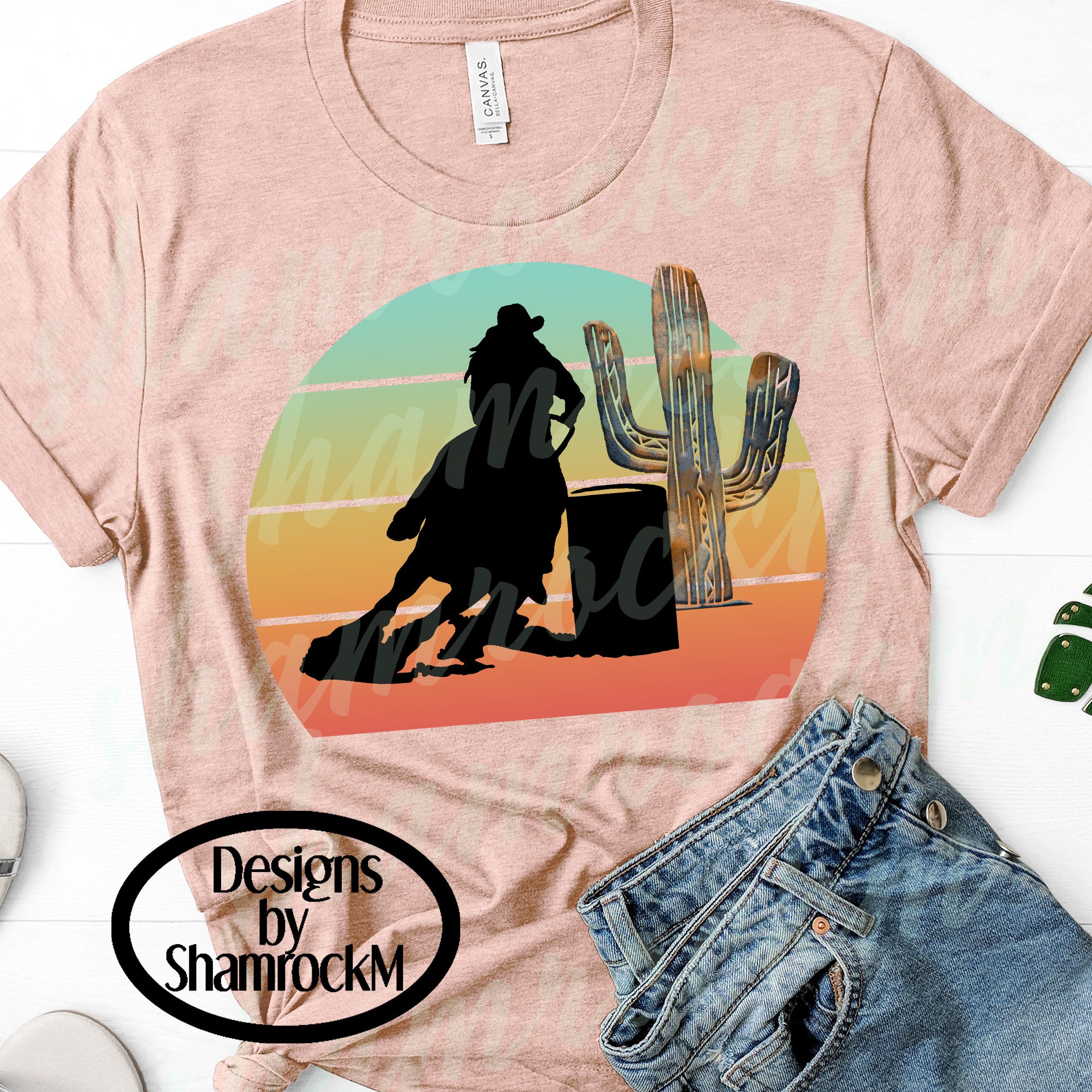 Printable Sublimation Design Pastel Vintage Sunset Barrel | Etsy