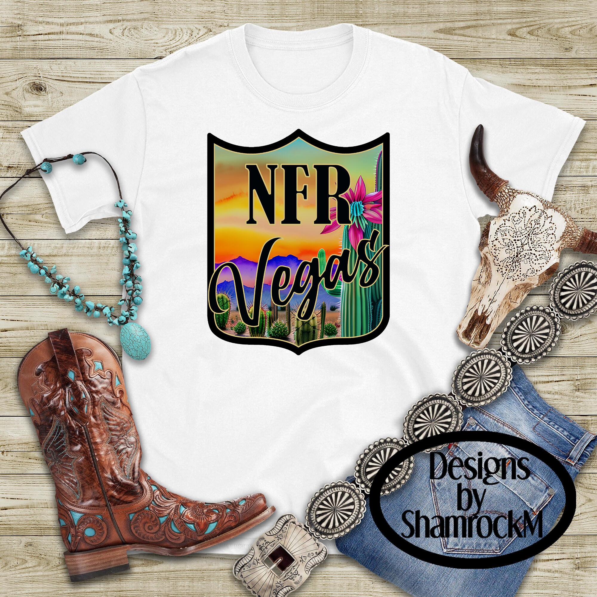 Printable Sublimation Design | Back Number | NFR Vegas | Cactus Flower ...