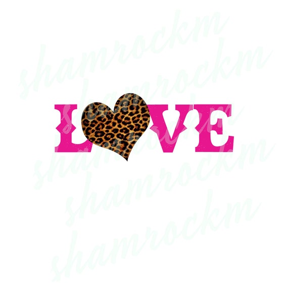 LOVE With Cheetah Heart Png Images With Transparent | Etsy