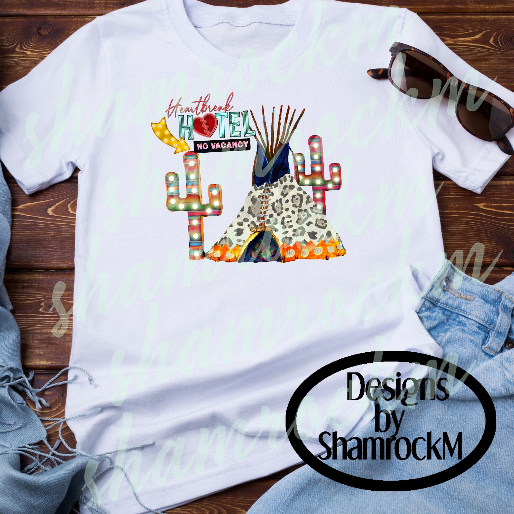 Printable Sublimation Design Heartbreak Hotel Tipi and - Etsy