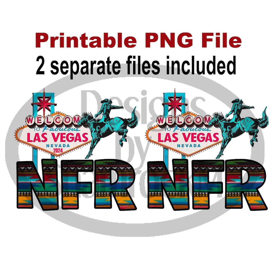 NFR Vegas Sign 2024 NFR Vegas Sign No Date Bronc Rider Png Images ...