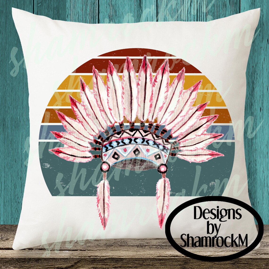 Printable Sublimation Design Vintage Sunset Native American - Etsy