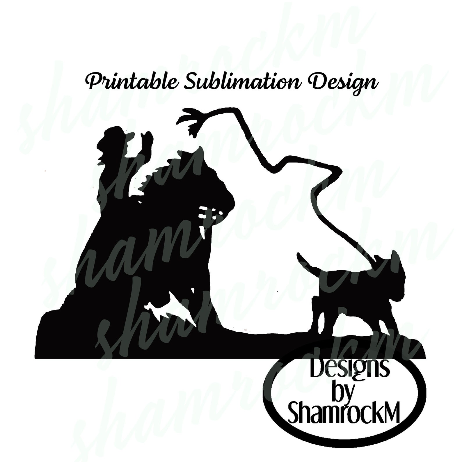 Printable Sublimation Design Breakaway Roper 1 Silhouette - Etsy