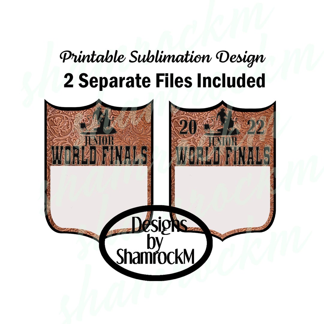 Printable Sublimation Design, Rodeo Back Number Leather, Junior World ...