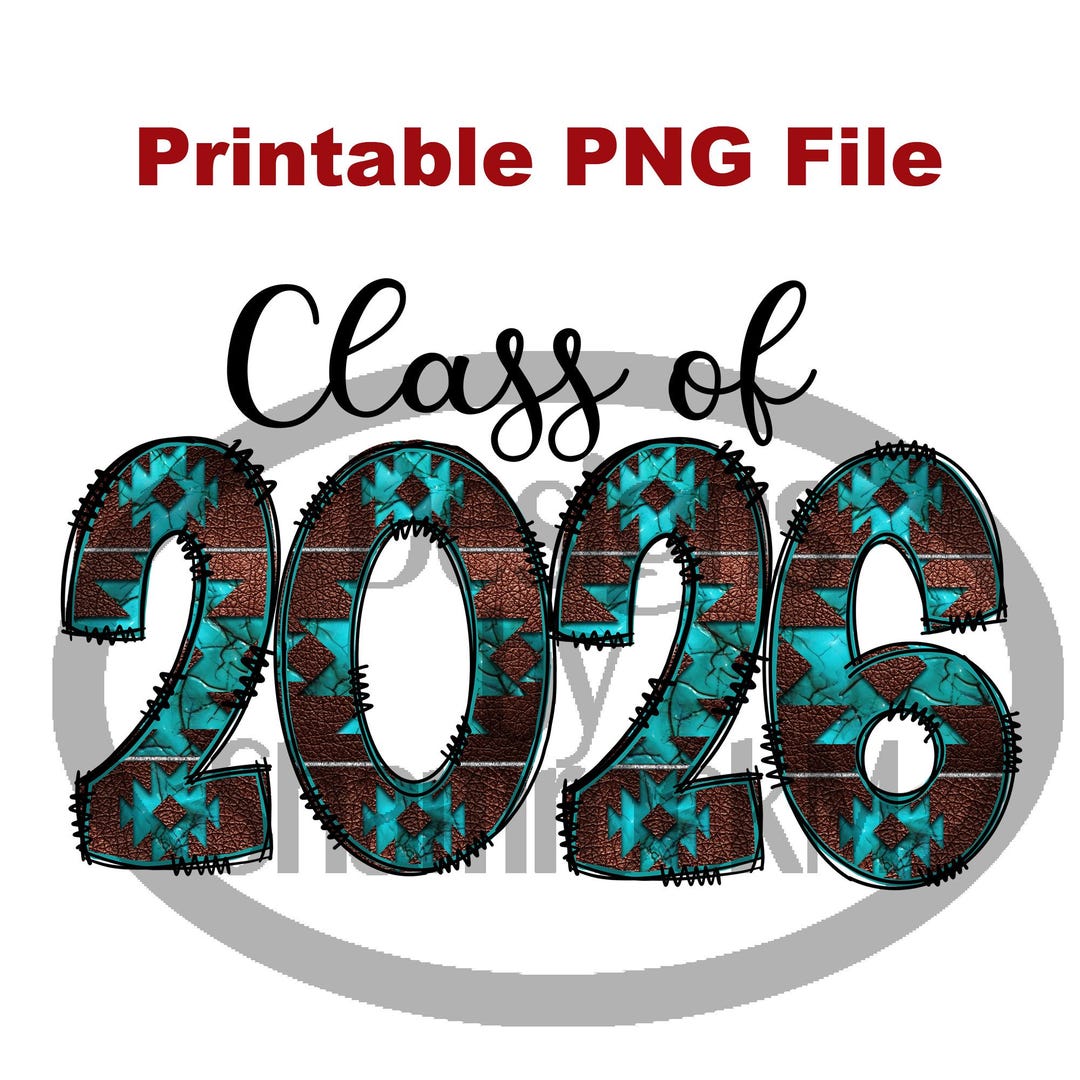 Printable Sublimation Design | Class of 2026 | Brown Leather and ...