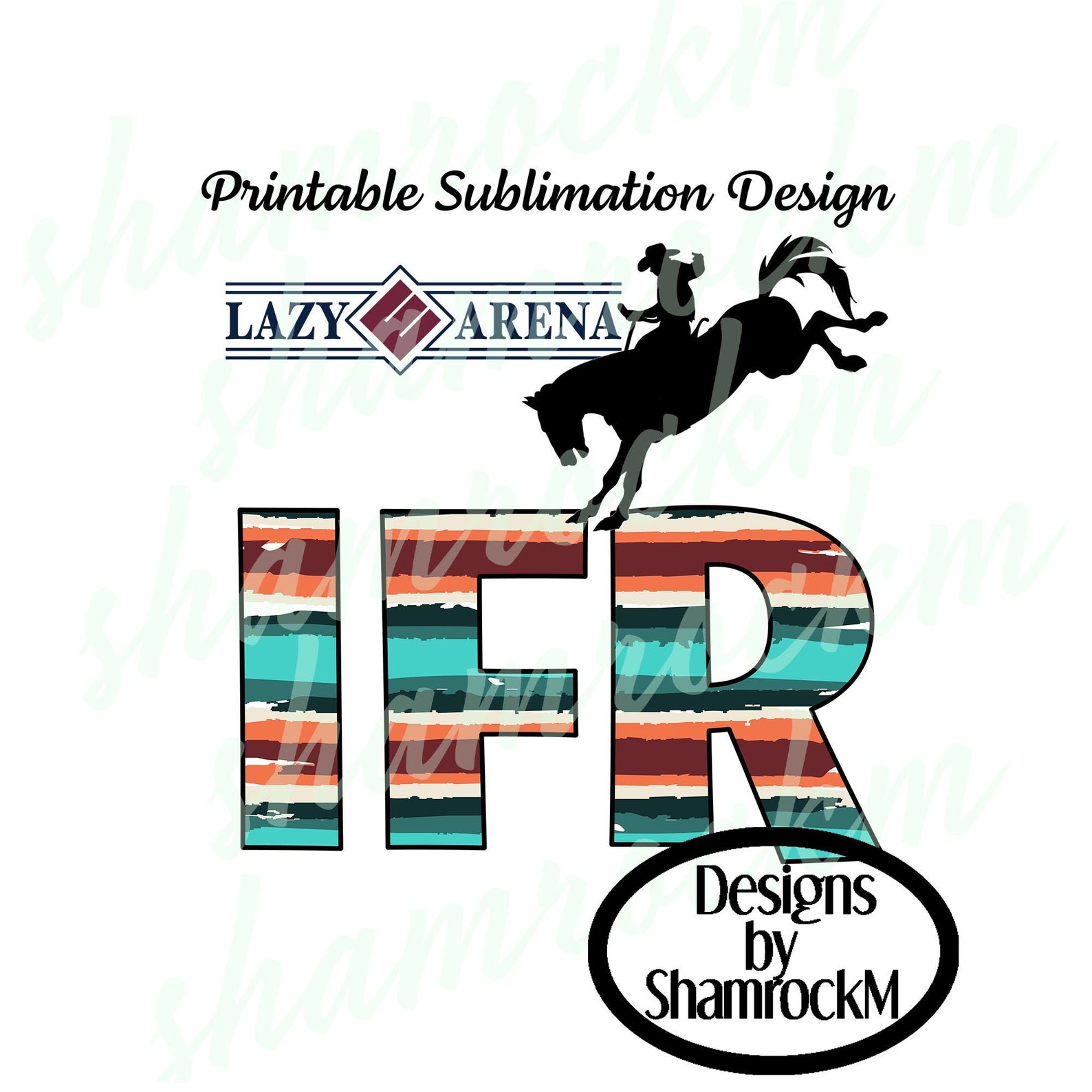 Printable Sublimation Design IFR Bronc Rider Png Images - Etsy