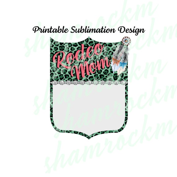 Printable Sublimation Design Rodeo Mom Back Number Png | Etsy