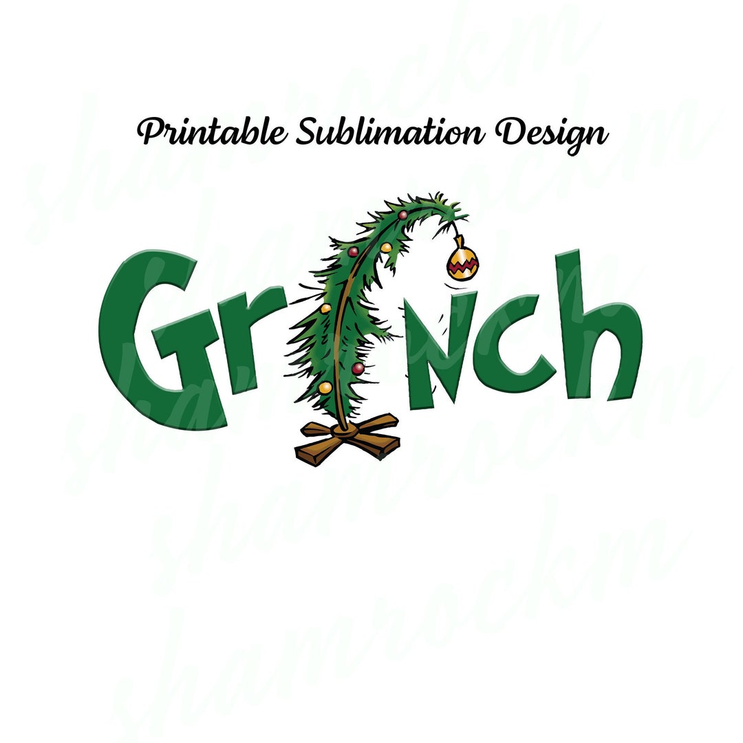 Printable Sublimation Design | Grinch | Christmas Design | Png Images ...