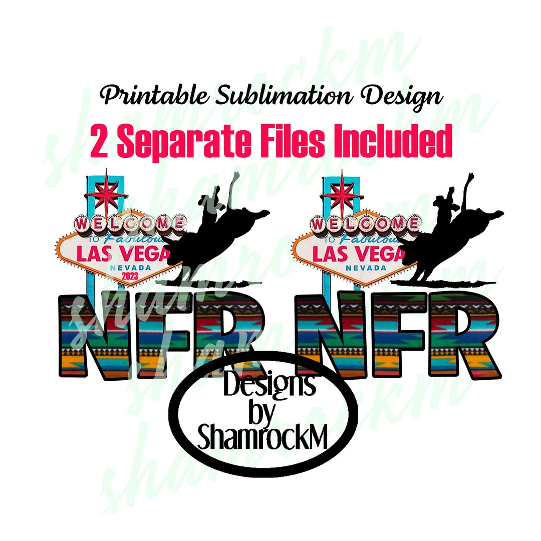 NFR Vegas Sign 2023 NFR Vegas Sign No Date Bull Rider - Etsy