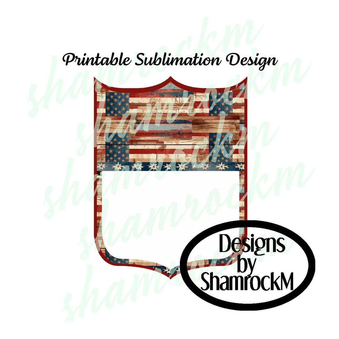 Printable Sublimation Design | Back Number | Rustic Red White & Blue ...