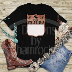 Printable Sublimation Design, Rodeo Back Number Leather, Junior World ...