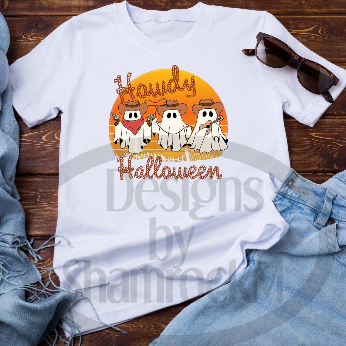 Printable Digital File | Cowboy Ghost Howdy Halloween | Png Image ...