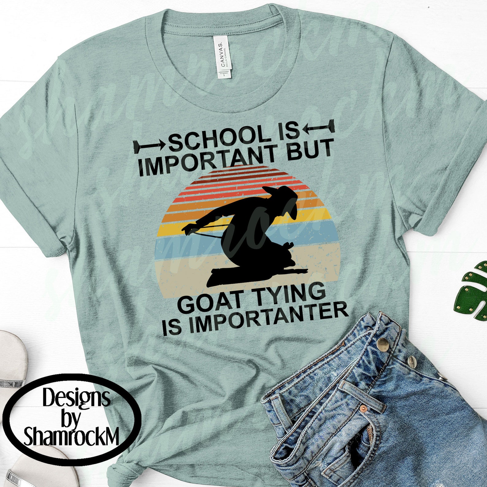 Printable Sublimation Design School is Important Goat Tyer | Etsy