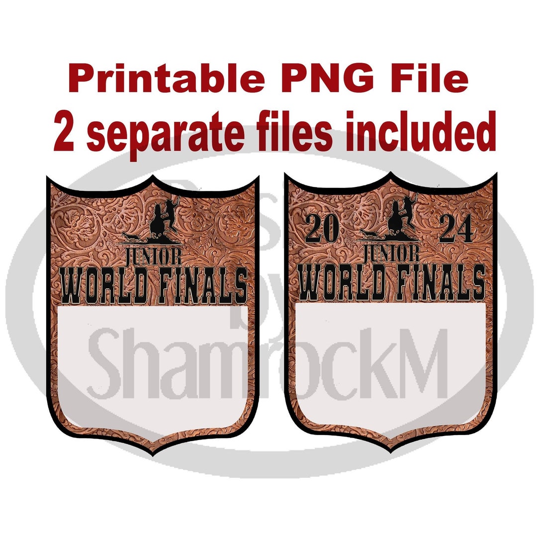 Printable Sublimation Design, Rodeo Back Number Leather, Junior World ...