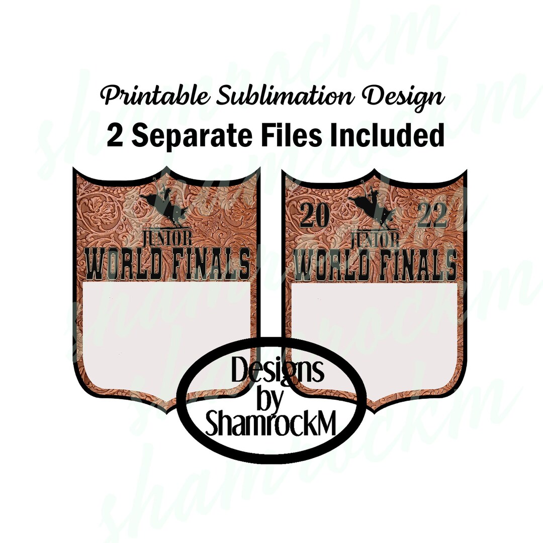 Printable Sublimation Design, Rodeo Back Number Leather, Junior World ...