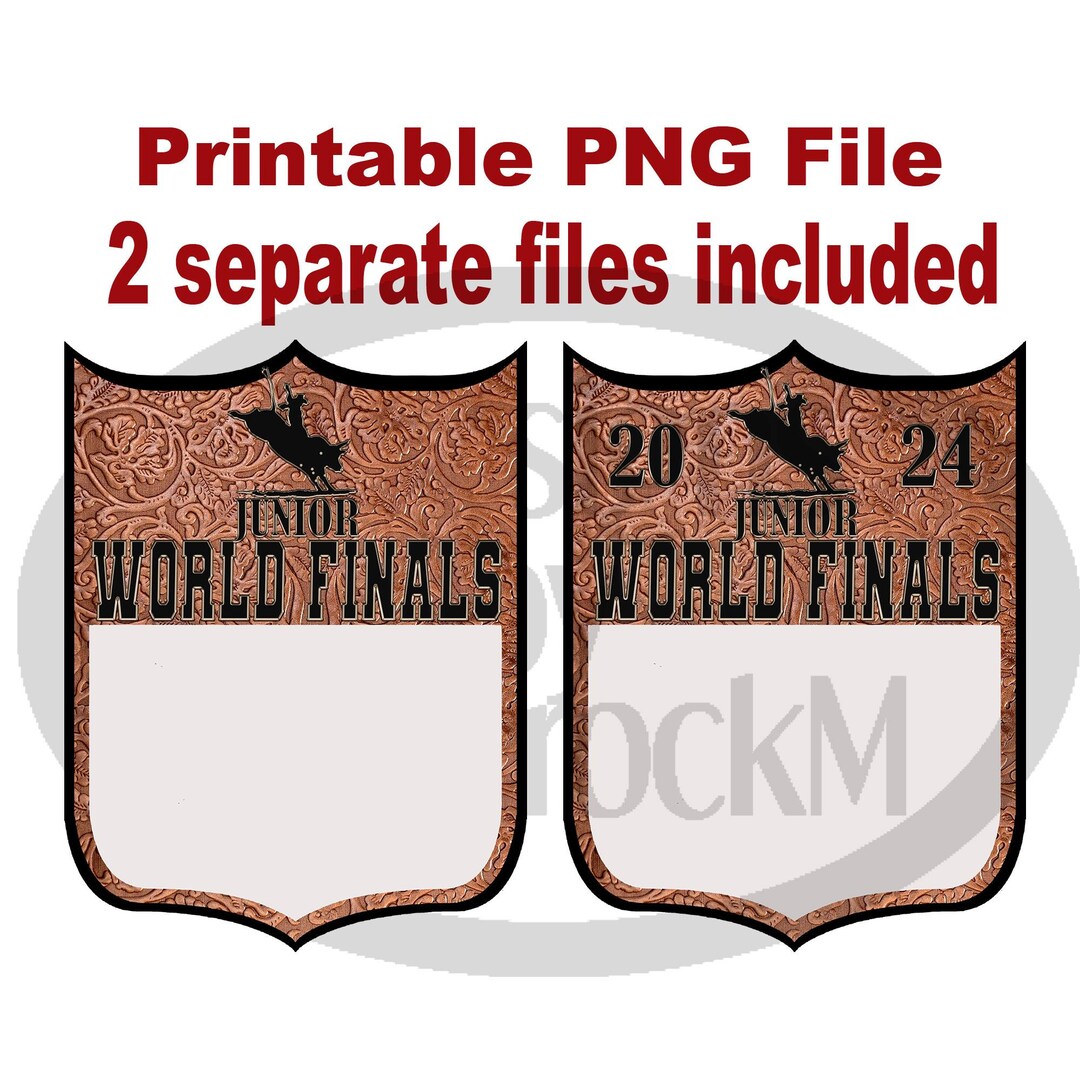 Printable Sublimation Design, Rodeo Back Number Leather, Junior World ...