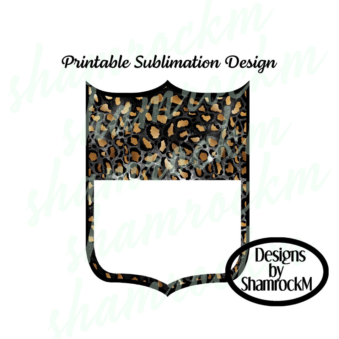 Printable Sublimation Design | Back Number Black and Gold Leopard | Png ...