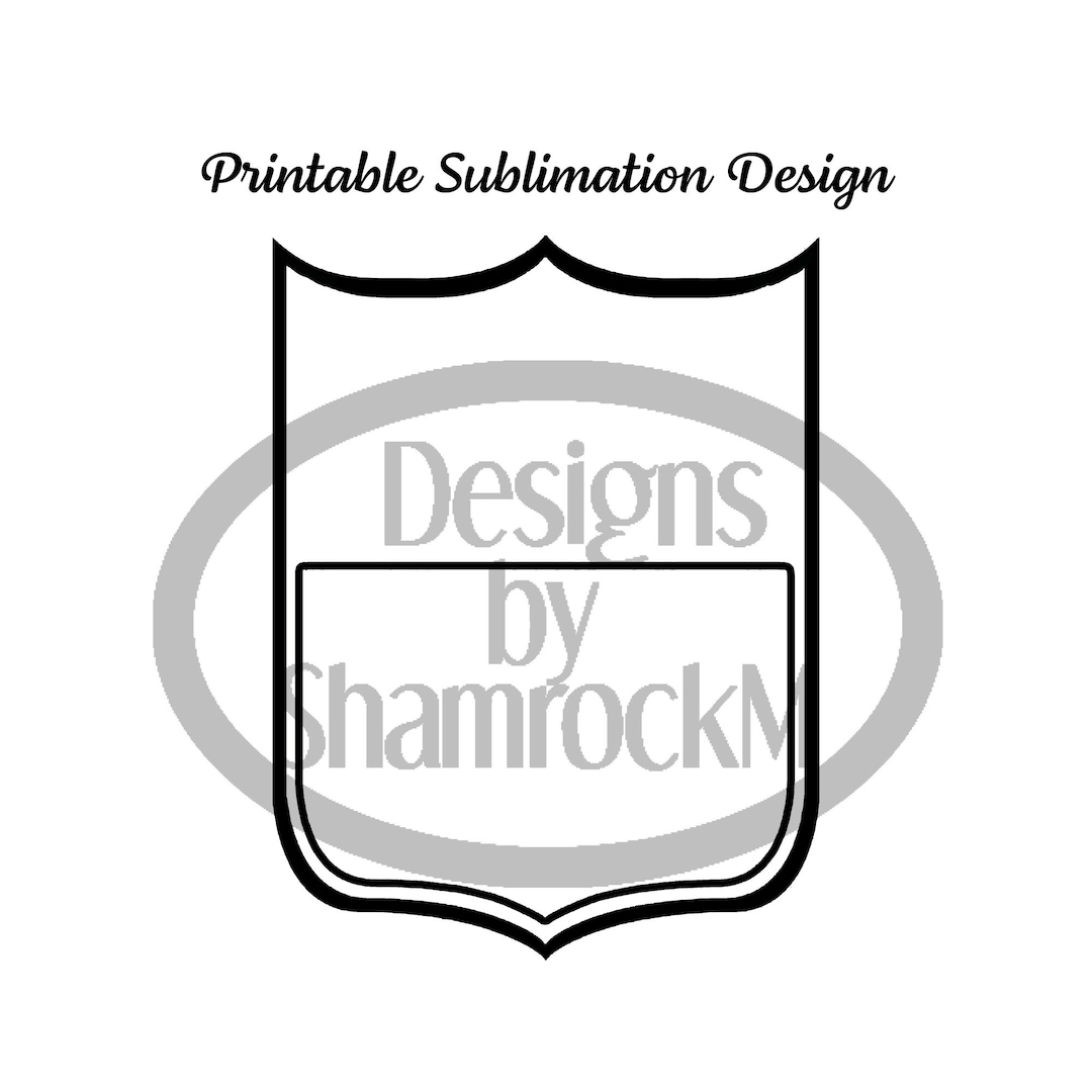 Printable Sublimation Design | Back Number Outline With Center Detail ...