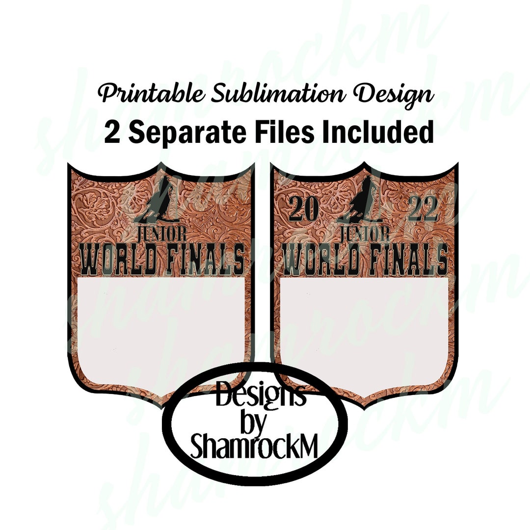 Printable Sublimation Design, Rodeo Back Number Leather, Junior World ...