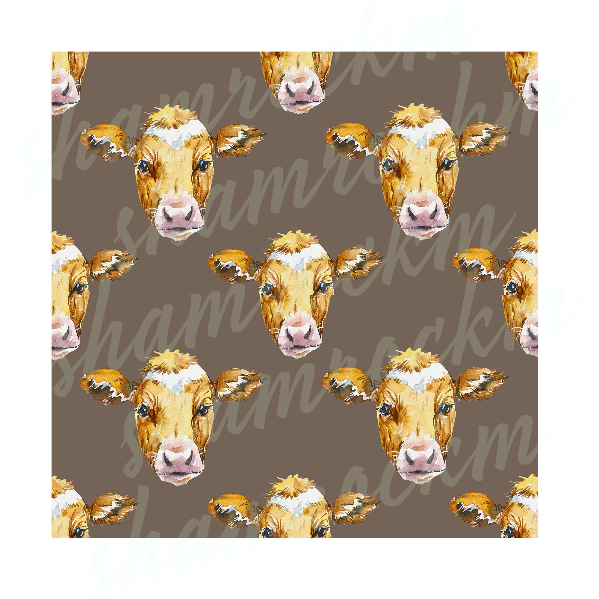 Printable Digital Papers Watercolor Cows 12 X - Etsy