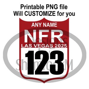 Printable Sublimation Design, Rodeo Back Number NFR, Png Images With ...