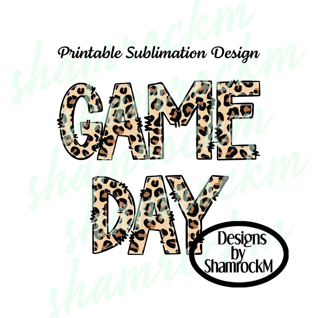 Printable Sublimation Design | Game Day Leopard Letters 2 | Png Images ...