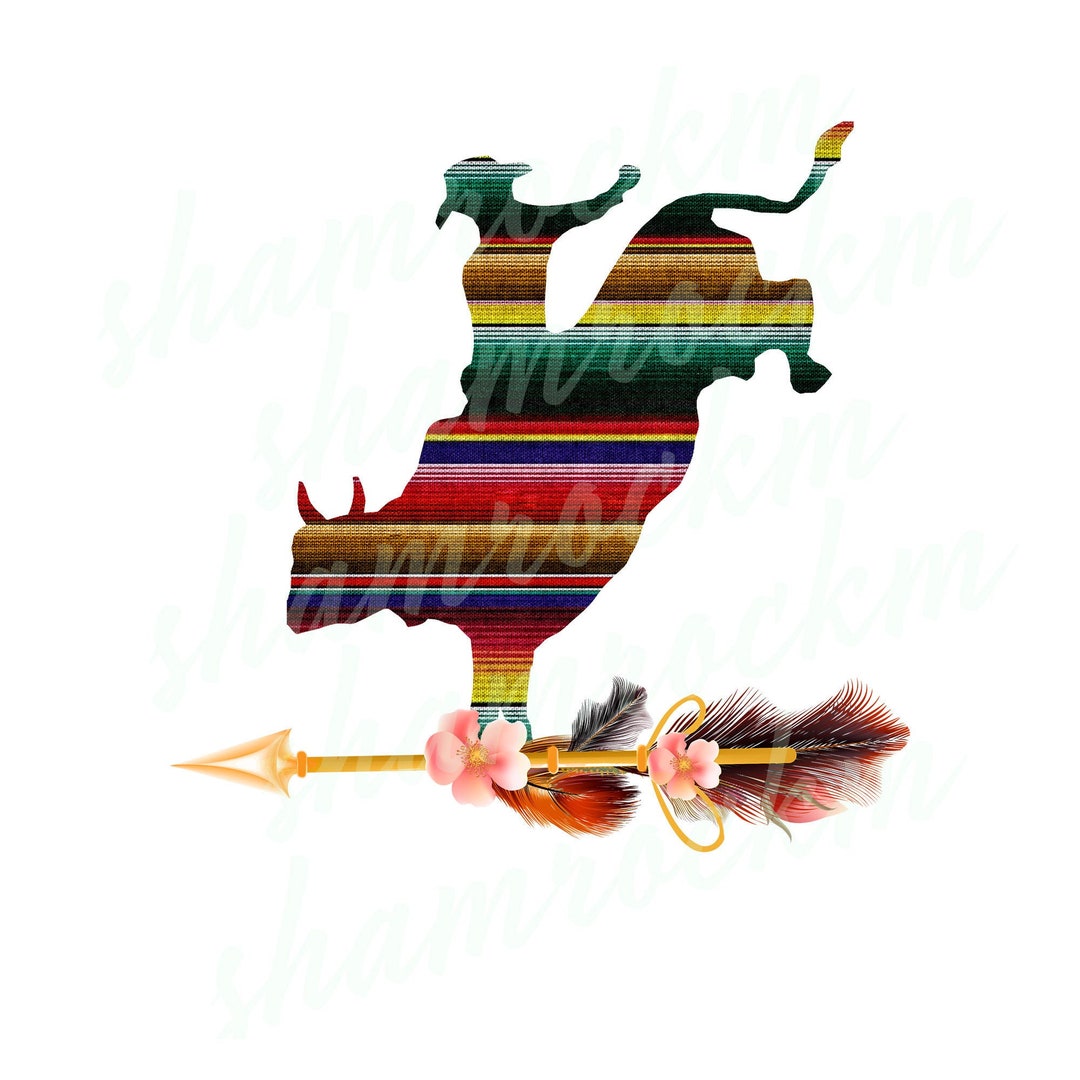 Serape Bull Rider_2, Png Images With Transparent Background, High ...