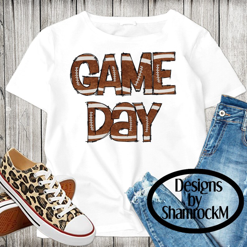 Printable Sublimation Design | Game Day Football Letters | Png Images ...