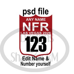 Printable Sublimation Design, Rodeo Back Number NFR, Png Images With ...