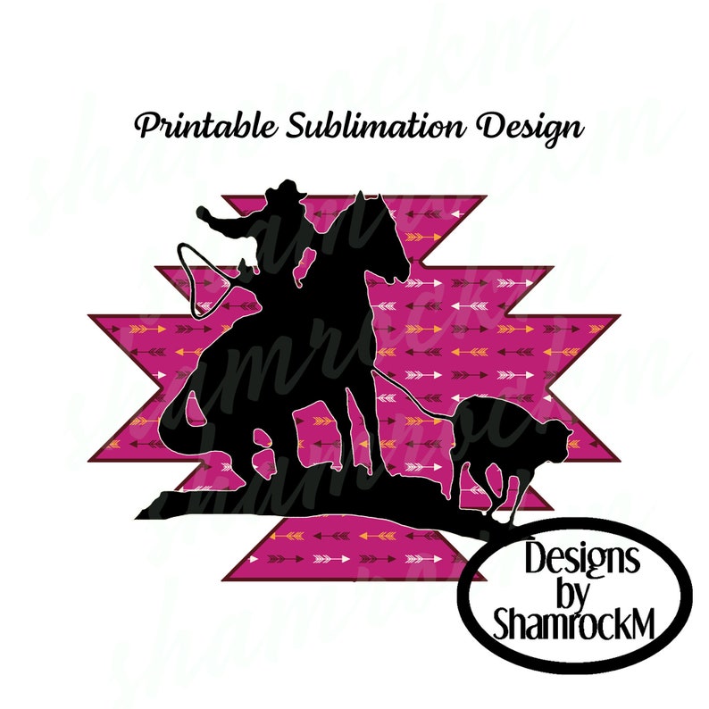 Printable Sublimation Design Breakaway Roper Aztec | Etsy
