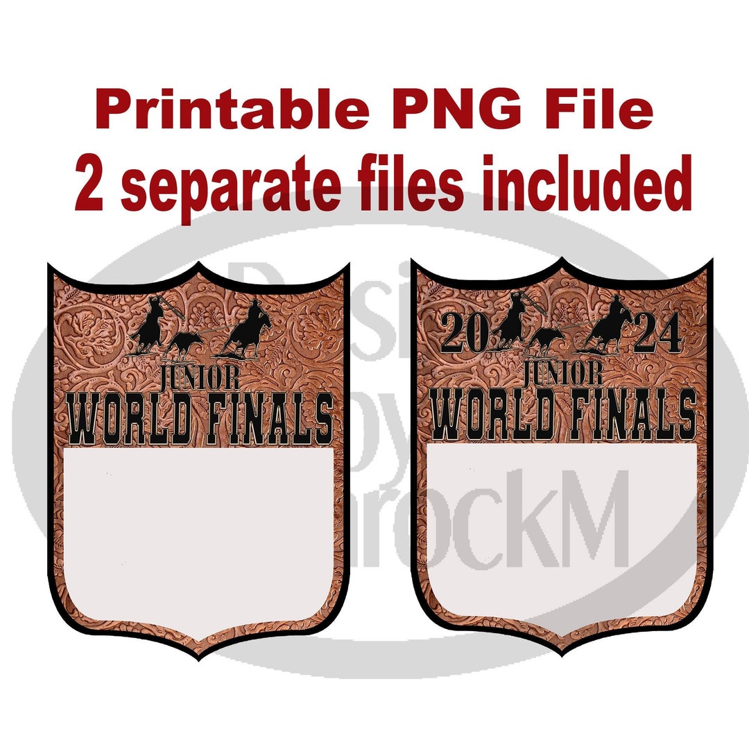 Printable Sublimation Design, Rodeo Back Number Leather, Junior World ...