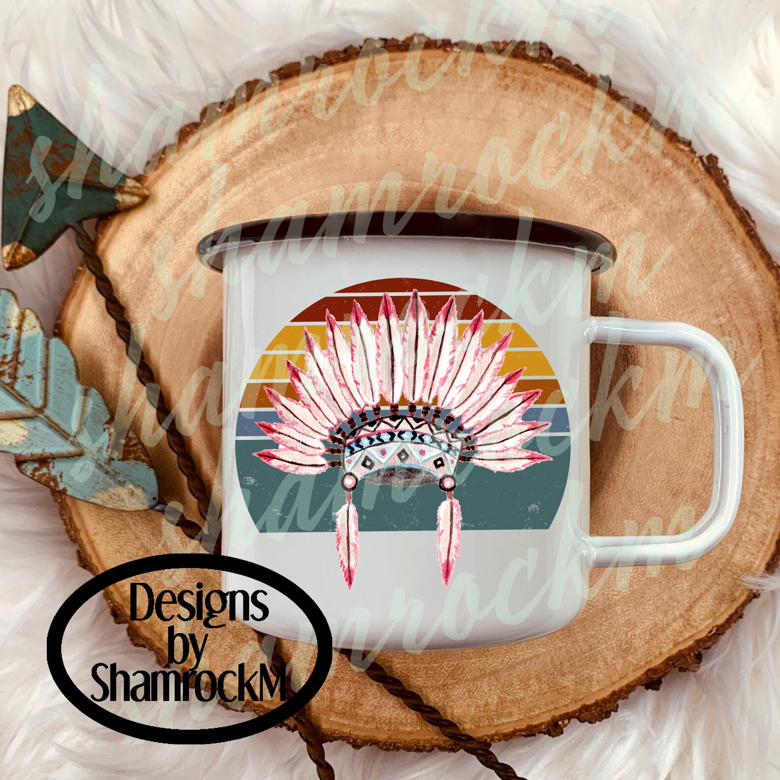 Printable Sublimation Design | Vintage Sunset| Native American ...