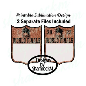 Printable Sublimation Design, Rodeo Back Number Leather, Junior World ...