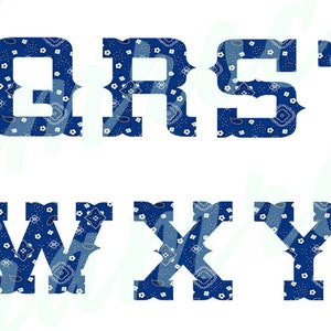 Cowboy Alphabet in Blue Bandana, Png Images With Transparent Background ...