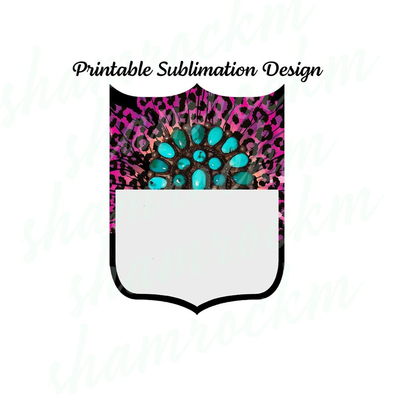 Printable Sublimation Design | Back Number | Cheetah Print | Turquoise ...