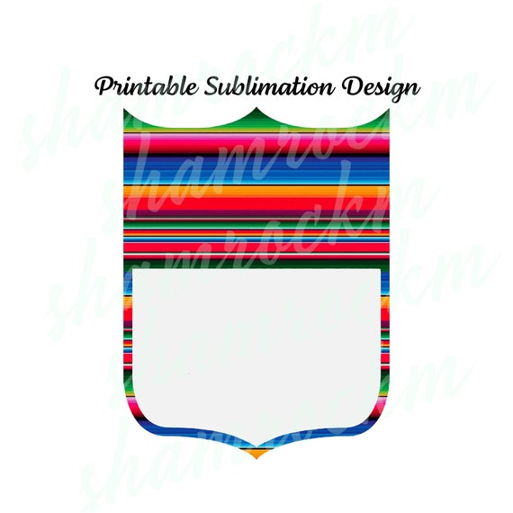 Printable Sublimation Design Back Number in Colorful Serape | Etsy