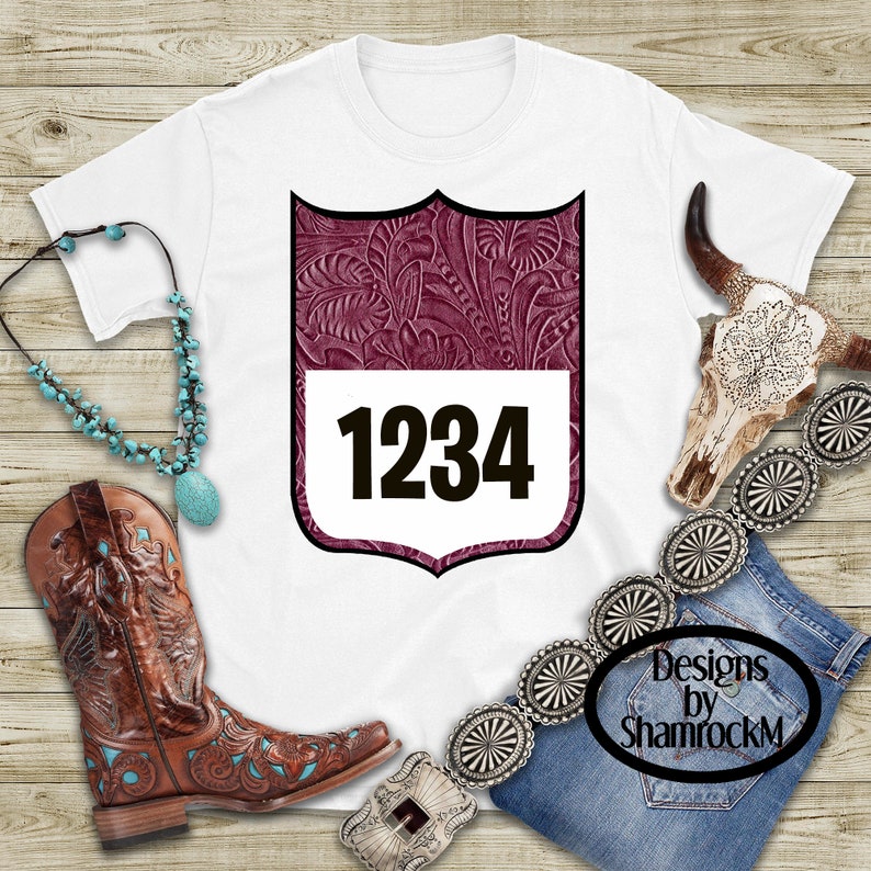 Printable Sublimation Design Rodeo Back Number in Purple - Etsy